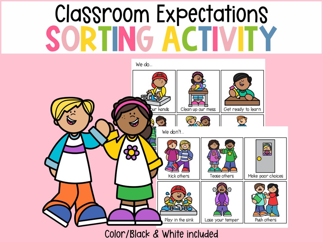Behavior Chart, Behavior Sort, Classroom Expectations, Flashcards ...