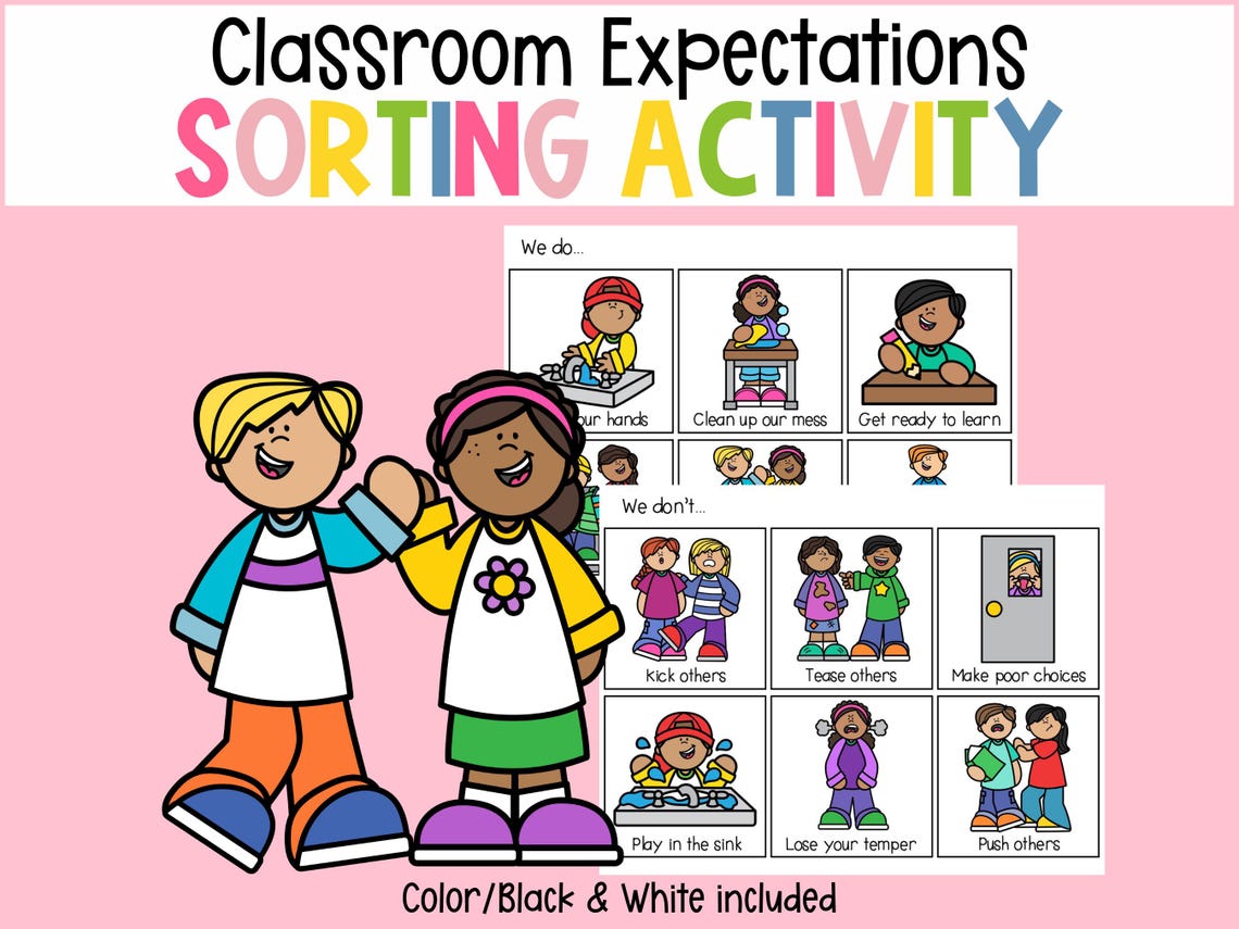 Behavior Chart, Behavior Sort, Classroom Expectations, Flashcards ...