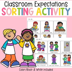 Behavior Chart, Behavior Sort, Classroom Expectations, Flashcards ...