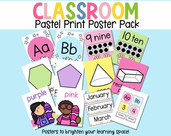 Classroom Decor Bundle, Alphabet Posters, Bulletin Board, Classroom ...