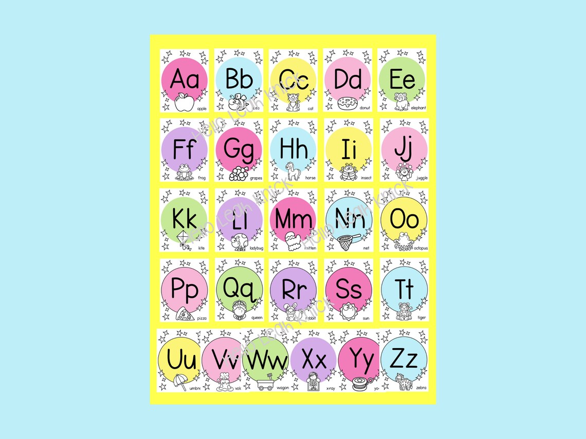 Classroom Decor Bundle, Alphabet Posters, Bulletin Board, Classroom ...