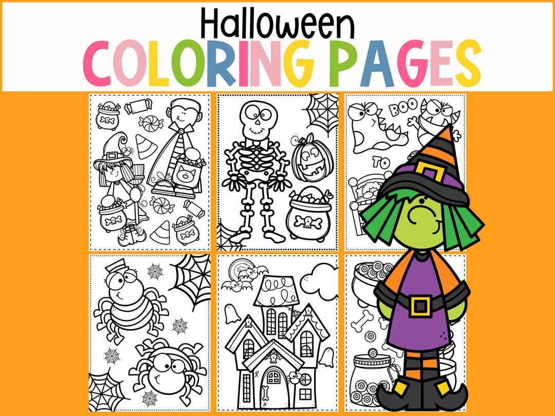 Halloween Coloring Pages, Bulletin Board, Teacher Resources, Printable ...