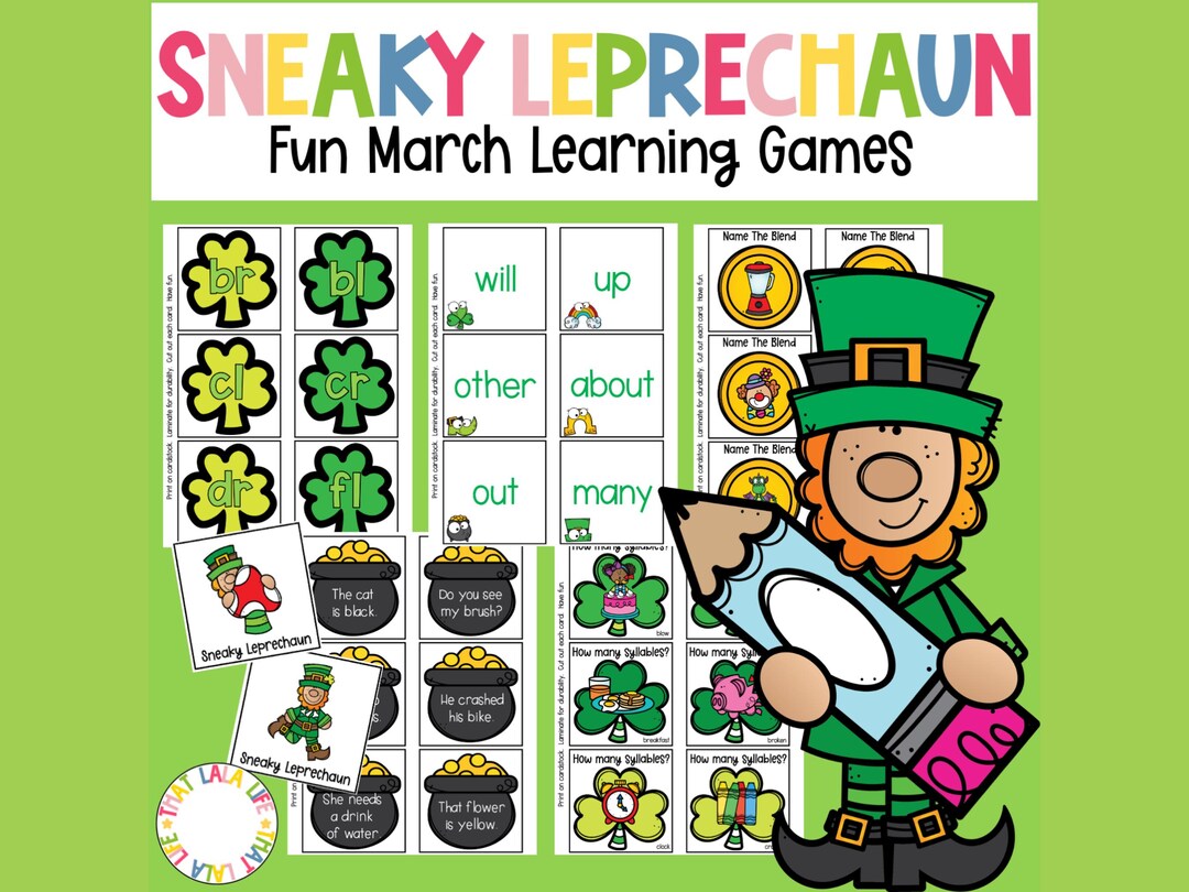 St. Patrick's Day Games for Kids, Sneaky Leprechaun Games, Classroom ...
