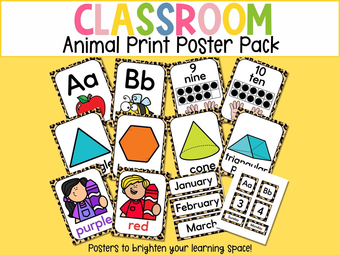 Classroom Decor Bundle, Alphabet Posters, Bulletin Board, Classroom ...