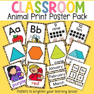 Classroom Decor Bundle, Alphabet Posters, Bulletin Board, Classroom ...