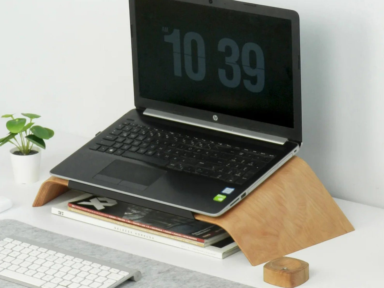 Natural Wood Laptop Stand and Riser Ergonomic Notebook Holder - Etsy