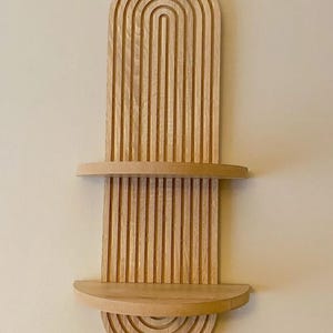 Rustic Oak Decorative Wall Shelf 2 Tier, 70x20 Cm - Etsy