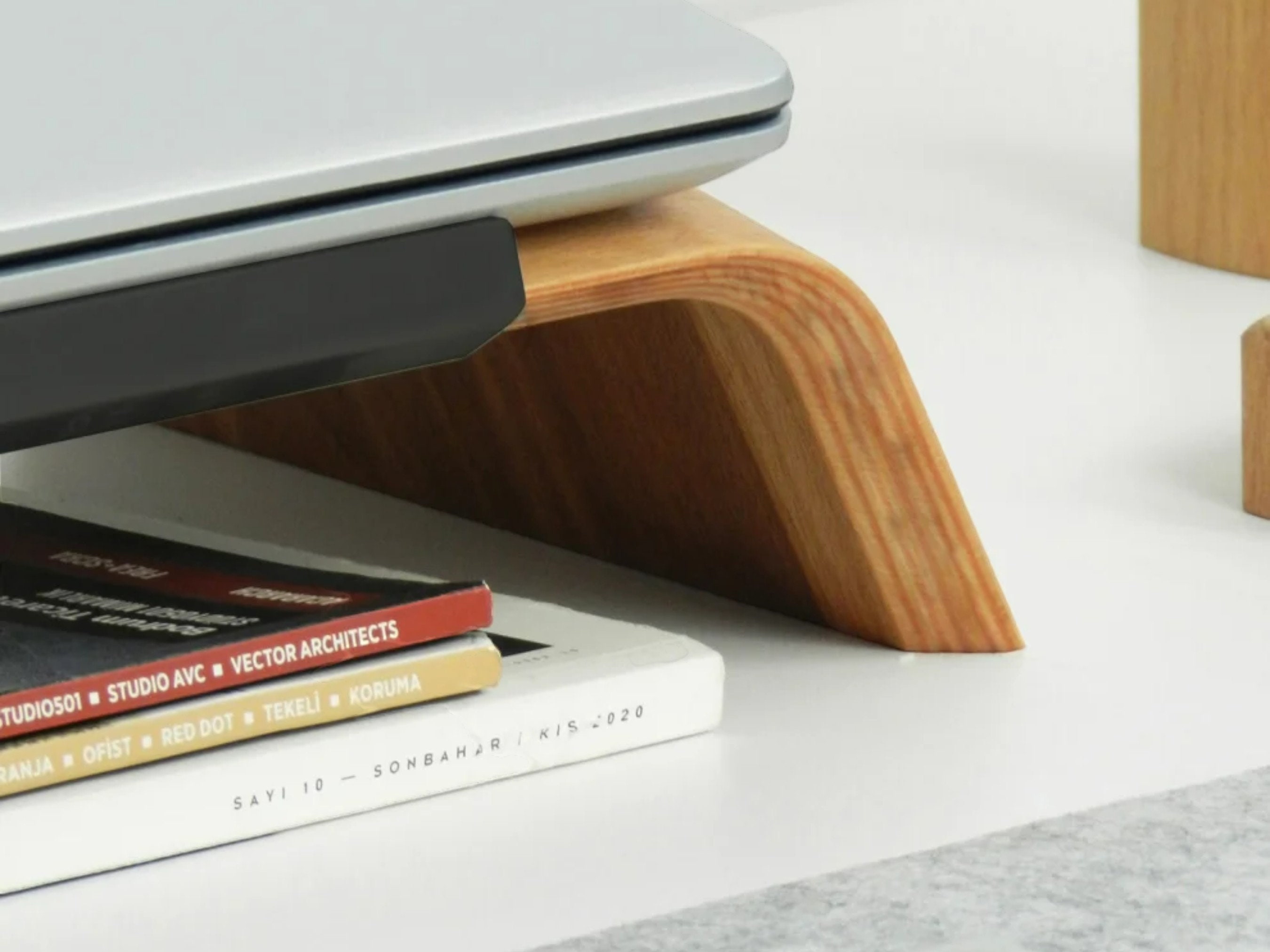 Natural Wood Laptop Stand and Riser Ergonomic Notebook Holder - Etsy