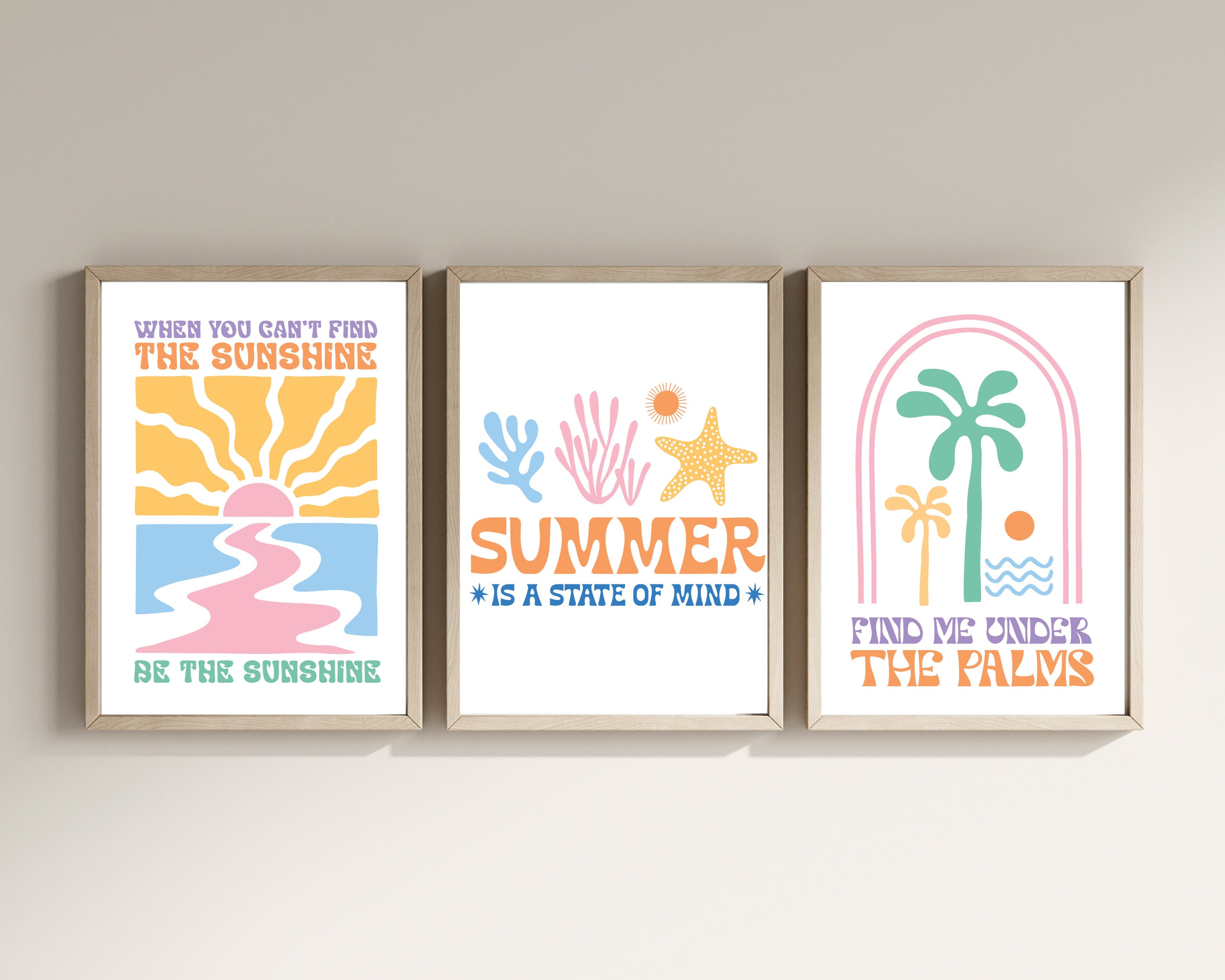 Summer Printable Wall Art Bundle, Gallery Set of 10 Art Prints, Nature ...