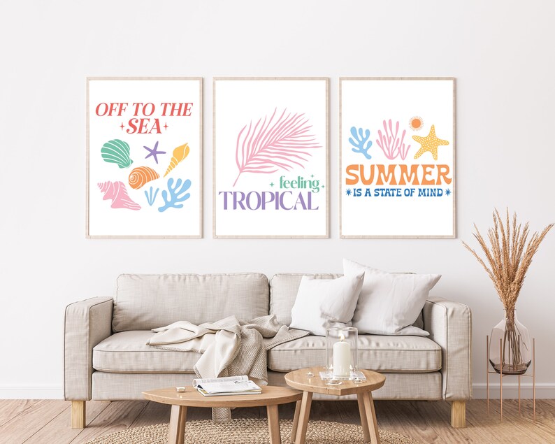 Summer Printable Wall Art Bundle, Gallery Set of 10 Art Prints, Nature ...