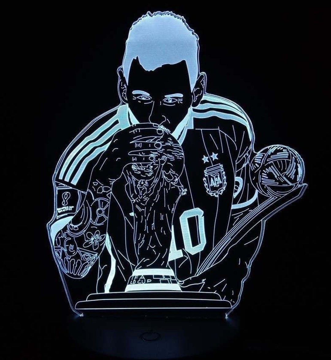 Lionel Messi LED Lamp – Soccer Night Light for Fans | Gift for Messi ...