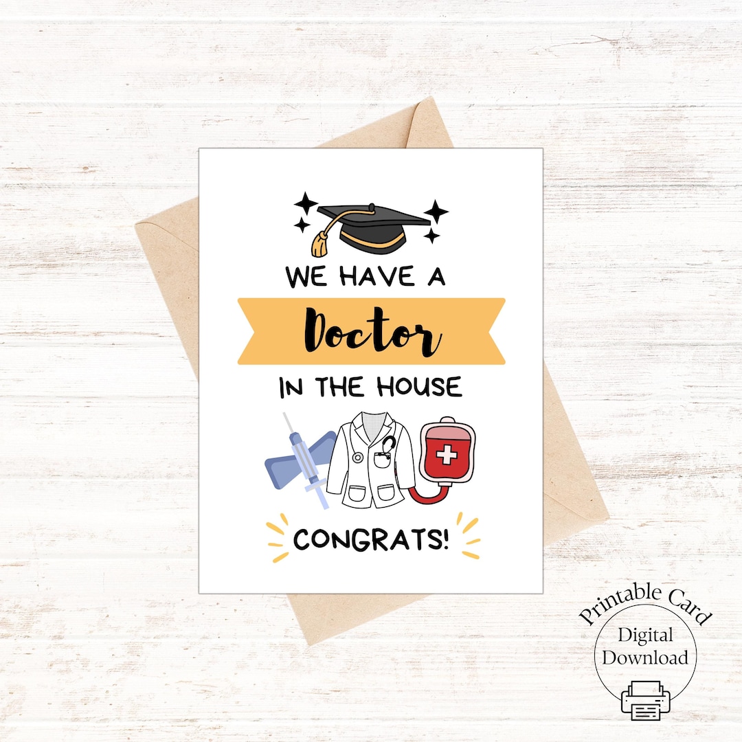 Graduation Medical Student, Congratulations Doctor Card, Passed ...