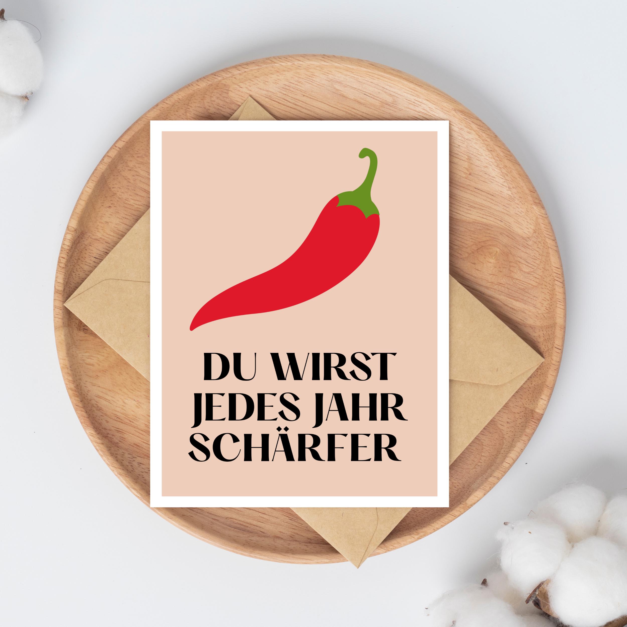 Funny Birthday Card Chilli, Printable Birthday Card, Funny Birthday ...