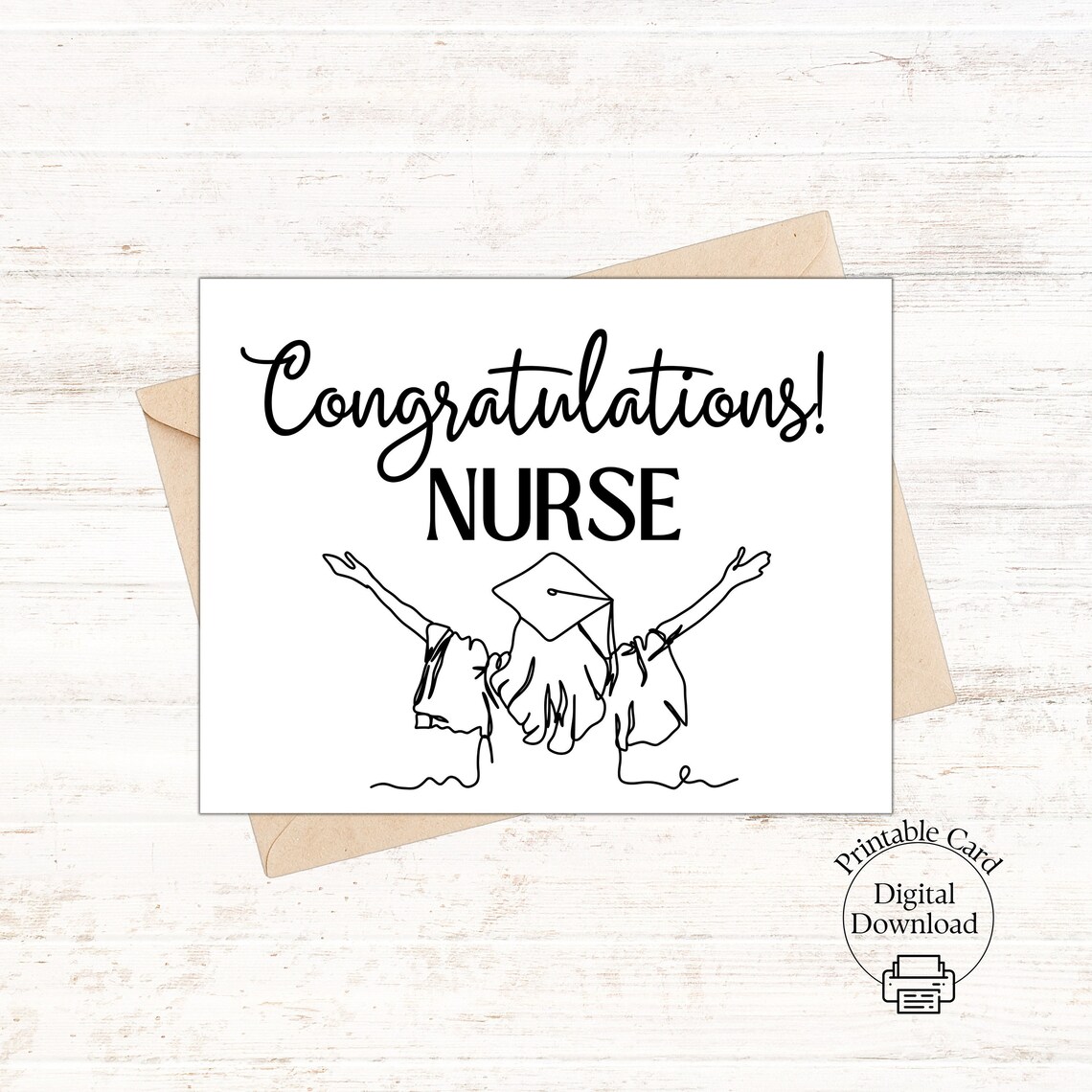 Congratulations Card for Nurses, Nurse Graduation Card, Gift for ...