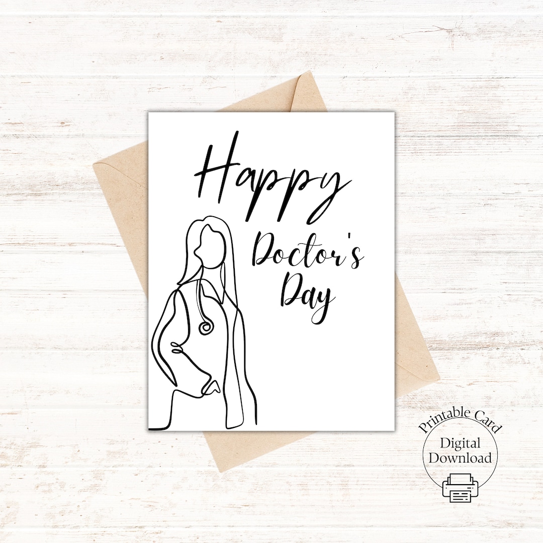 Happy Doctor's Day Card, Instant Download Medical Card, Small Gift for ...