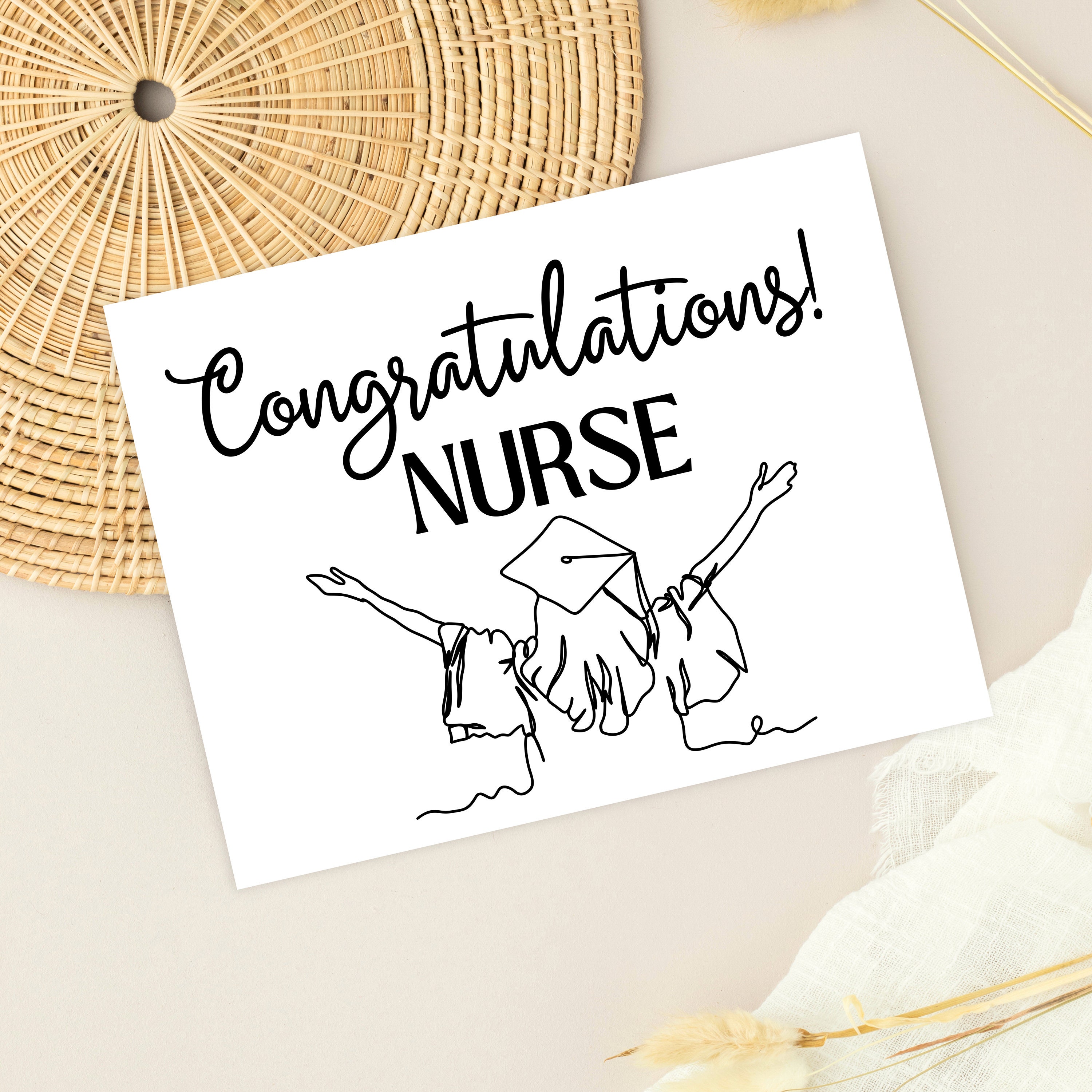Congratulations Card for Nurses, Nurse Graduation Card, Gift for ...