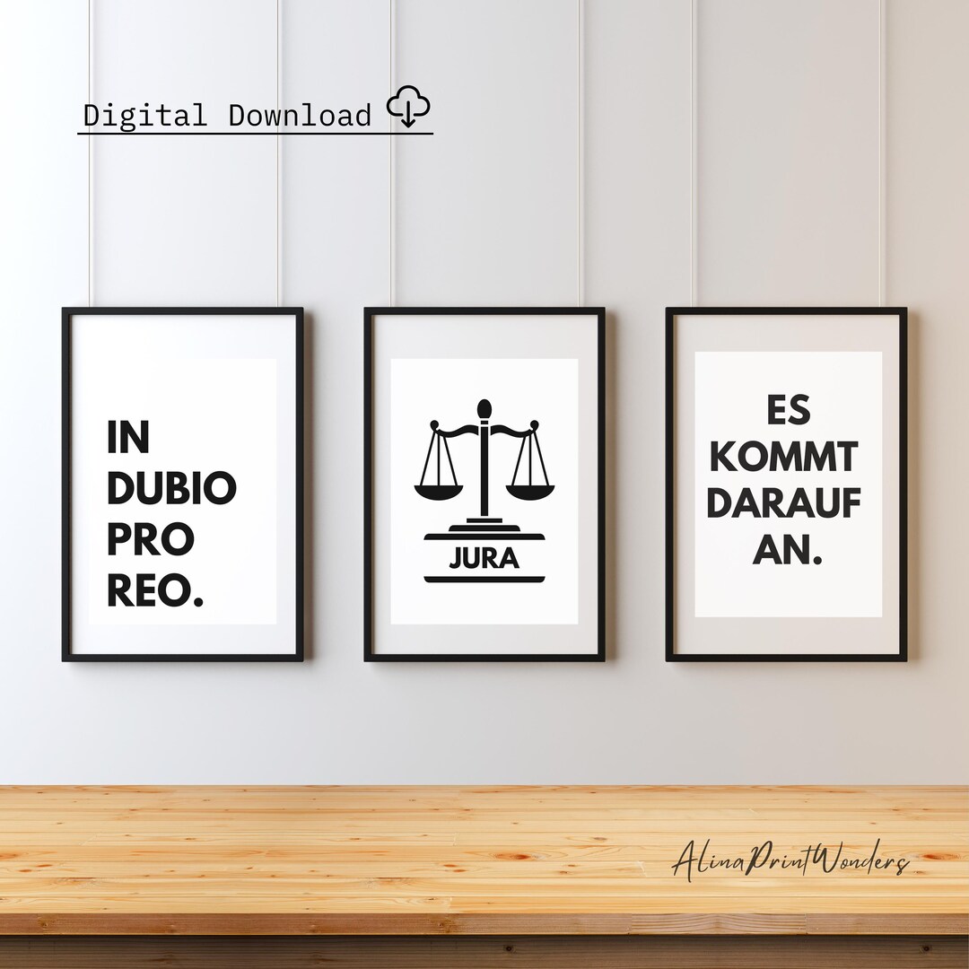 Law Poster Set | Lawyer Wall Decor | Legal Quotes Digital Download | in ...