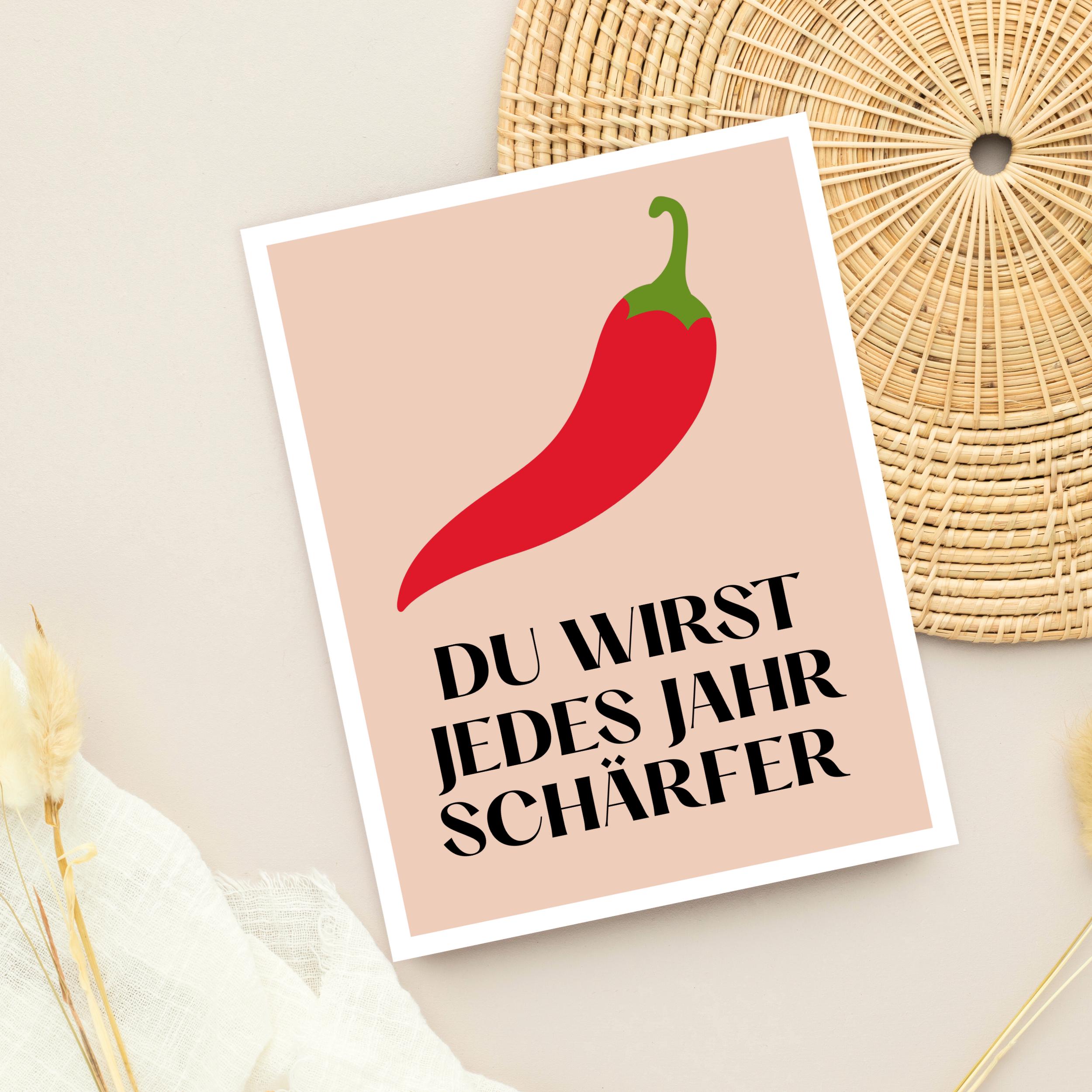 Funny Birthday Card Chilli, Printable Birthday Card, Funny Birthday ...