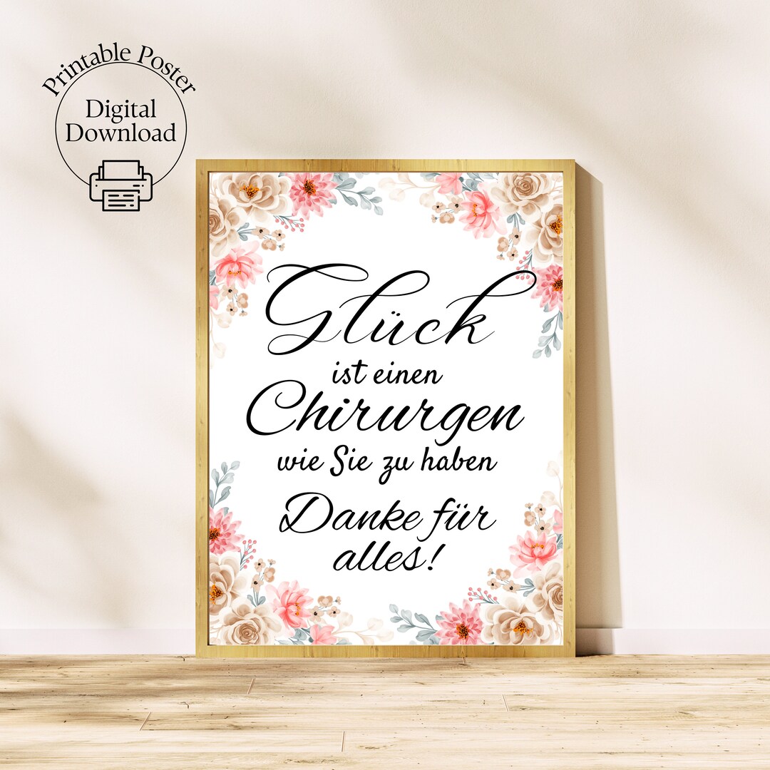 Thank You Surgeon Poster For, Appreciation Gift for a Surgeon, Poster ...