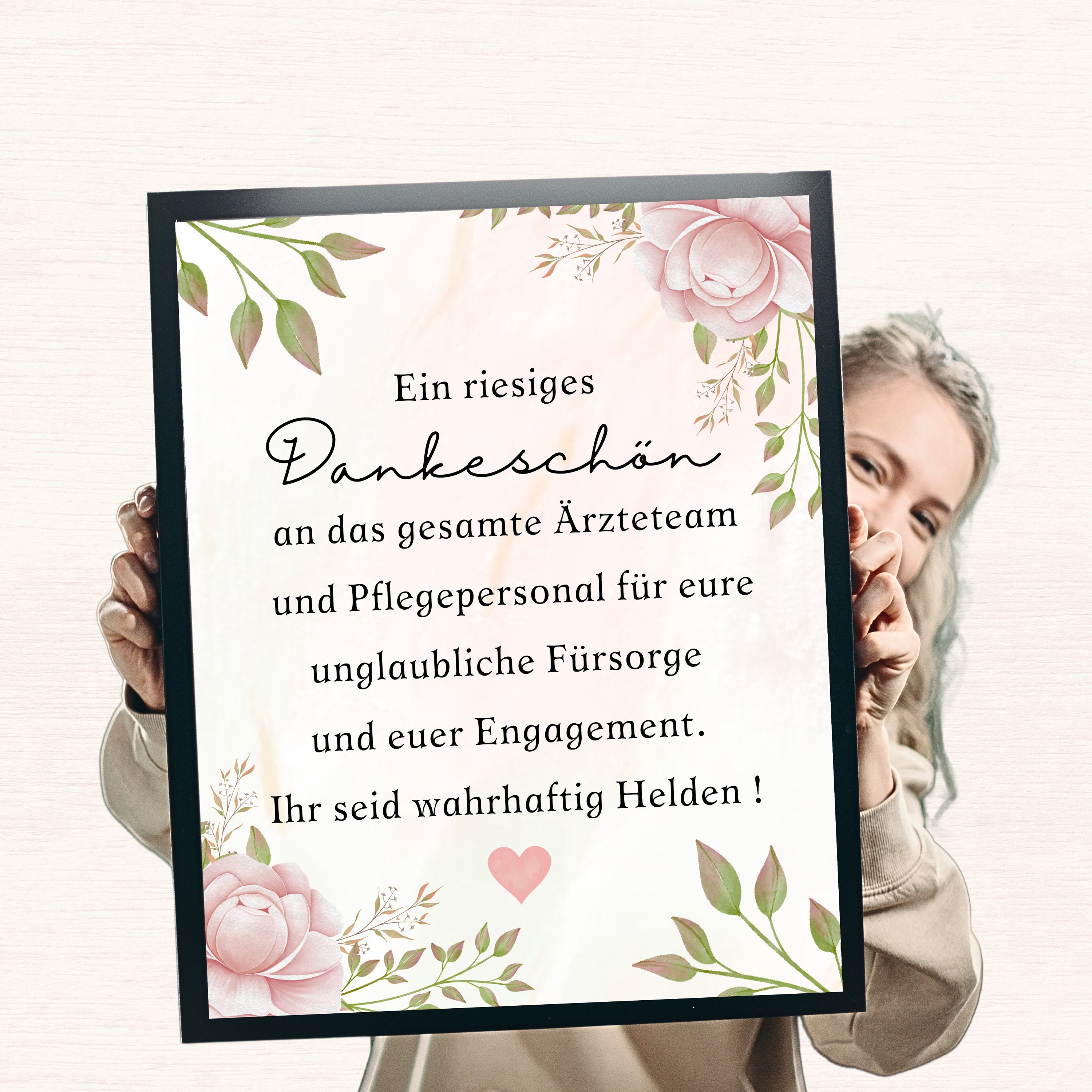 Poster Danke für Ärzte und Pflegepersonal, Dankeschön Geschenk für ...