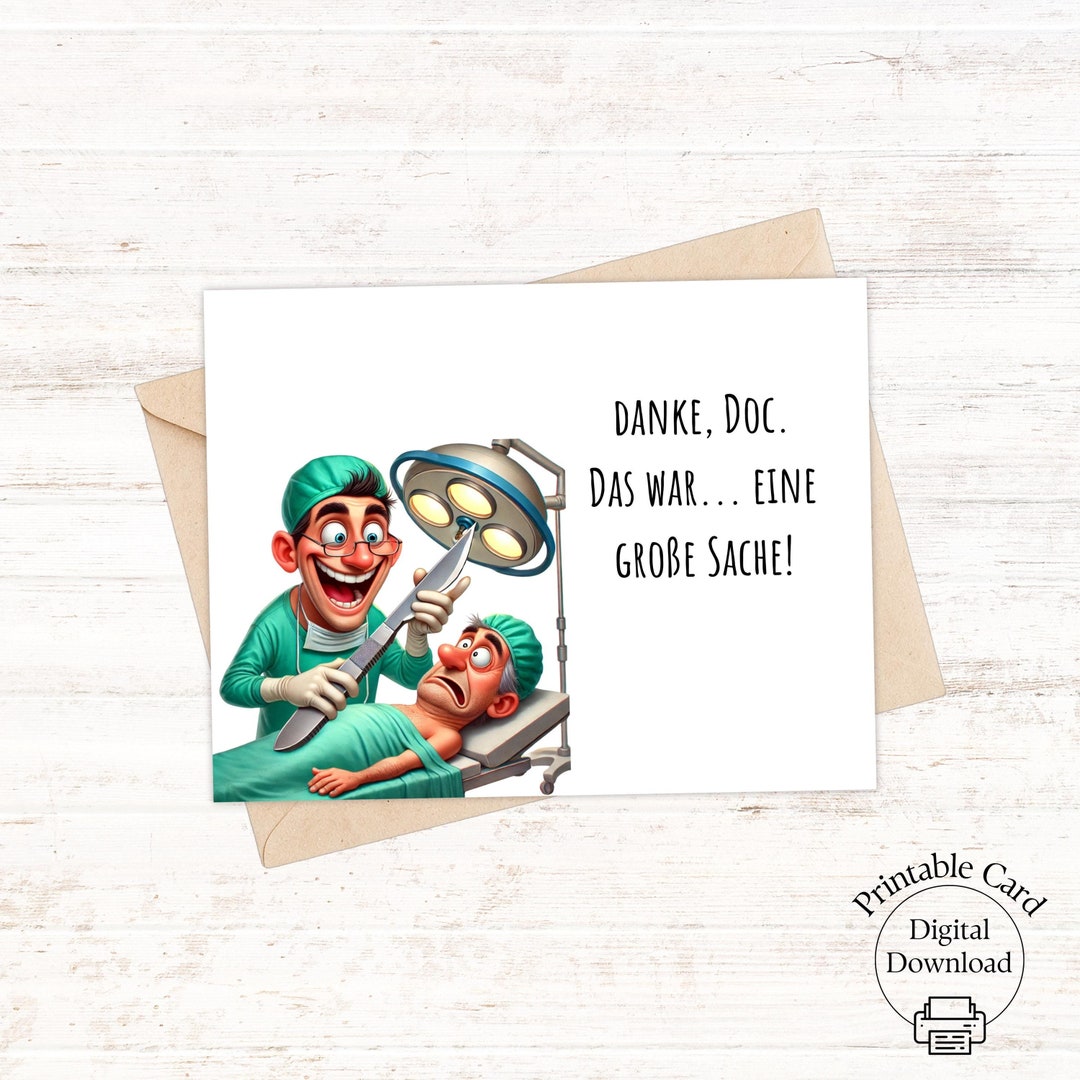Say Thank You After Operation Card, Funny Gifts for Doctors, Funny ...