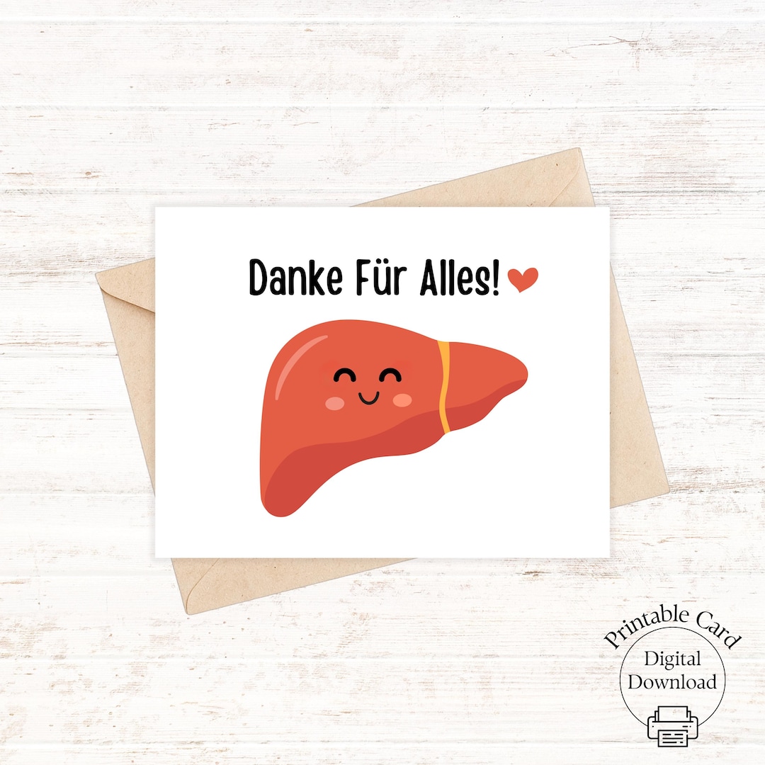 Liver Thank You Card for a Doctor, Gift to Hospital, Gastroenterology ...