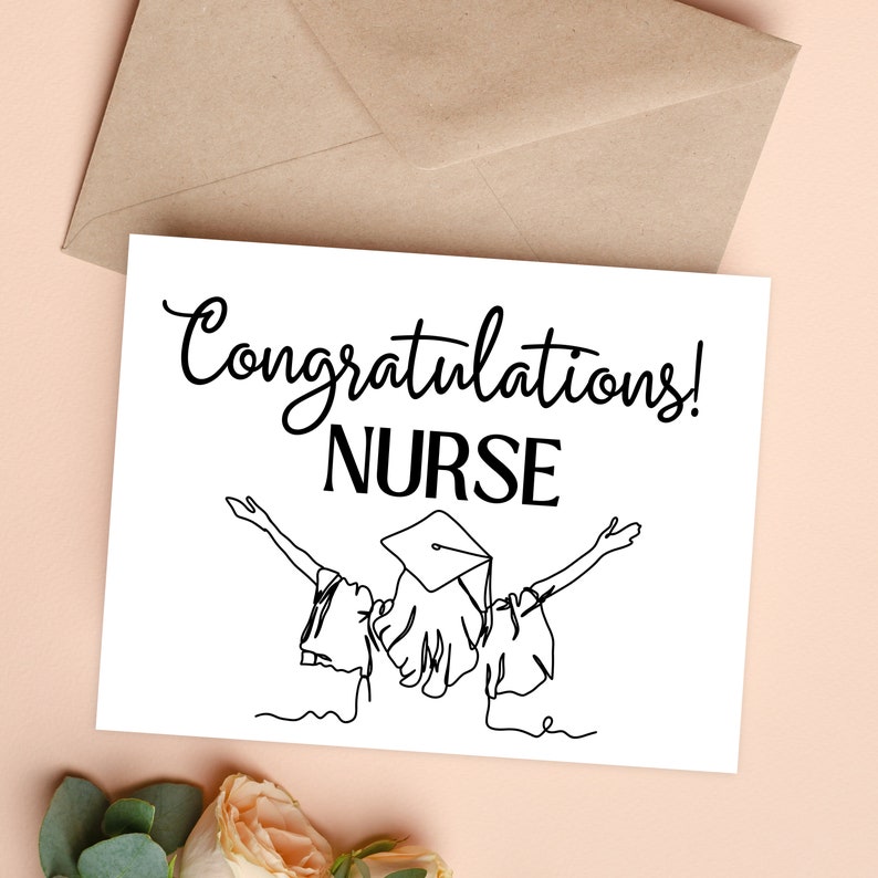 Congratulations Card for Nurses, Nurse Graduation Card, Gift for ...