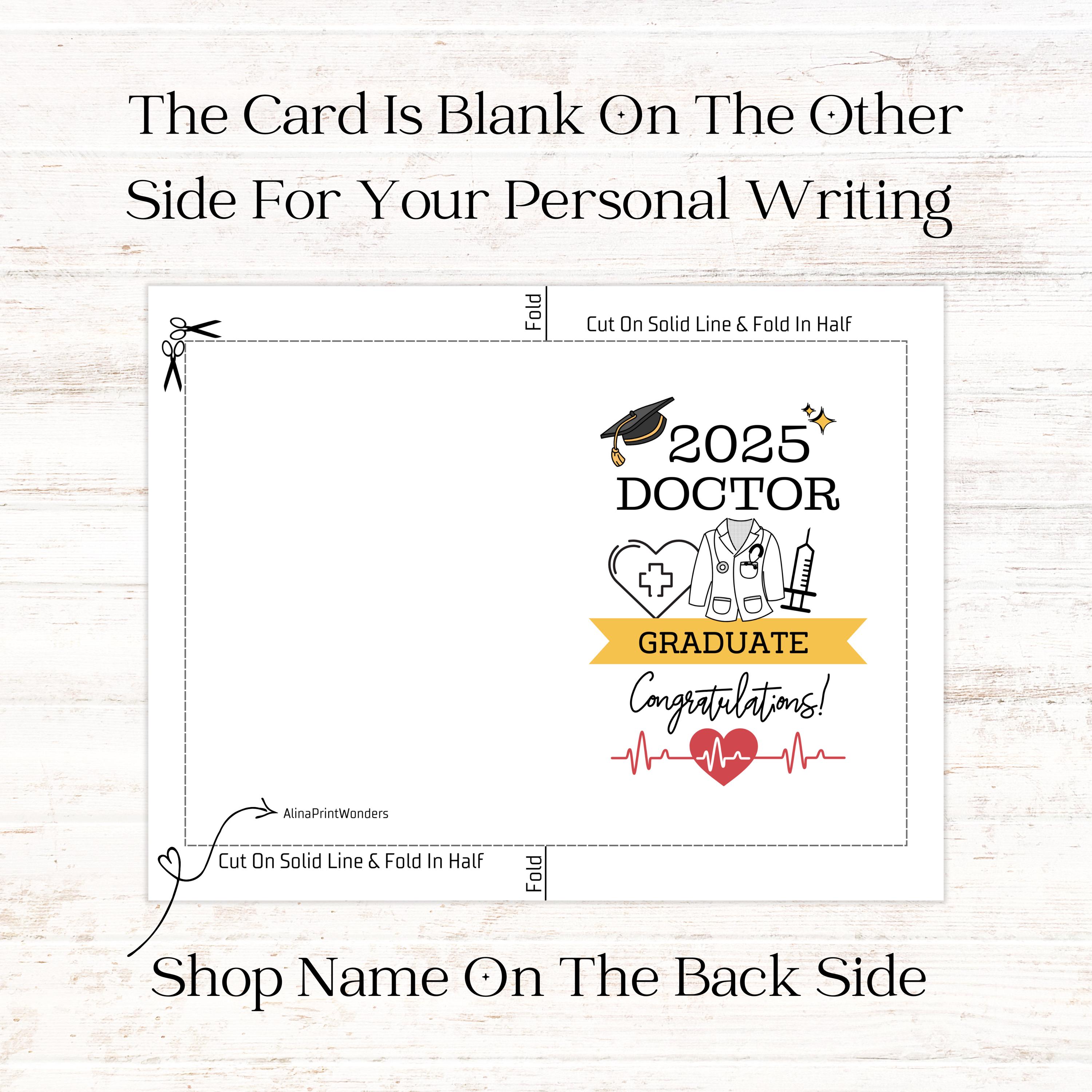 Congratulations Card for Doctor Graduation Card Doctor Gift for Doctors ...