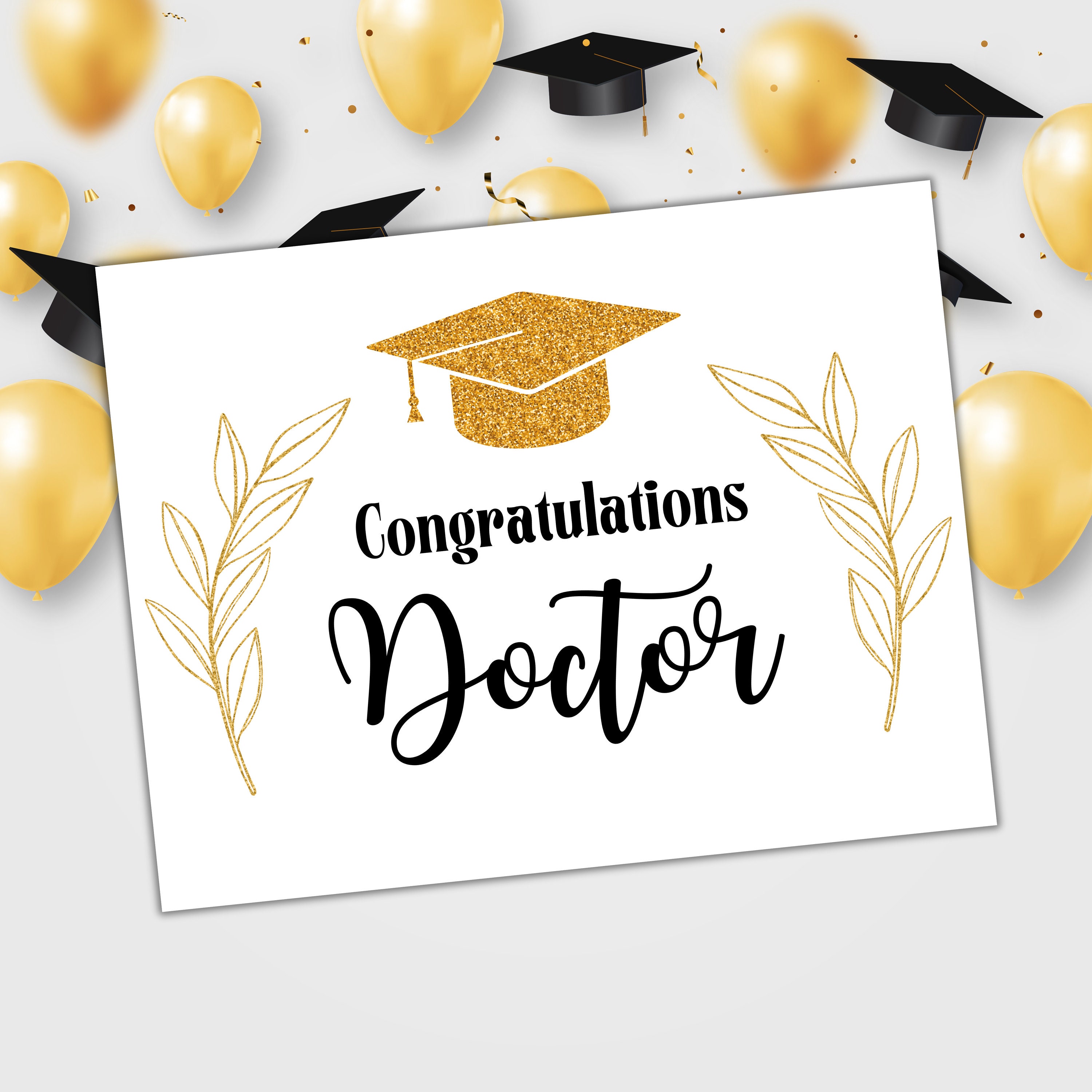 Congratulations Doctor Card, Graduation Doctor Gift, Card for New ...