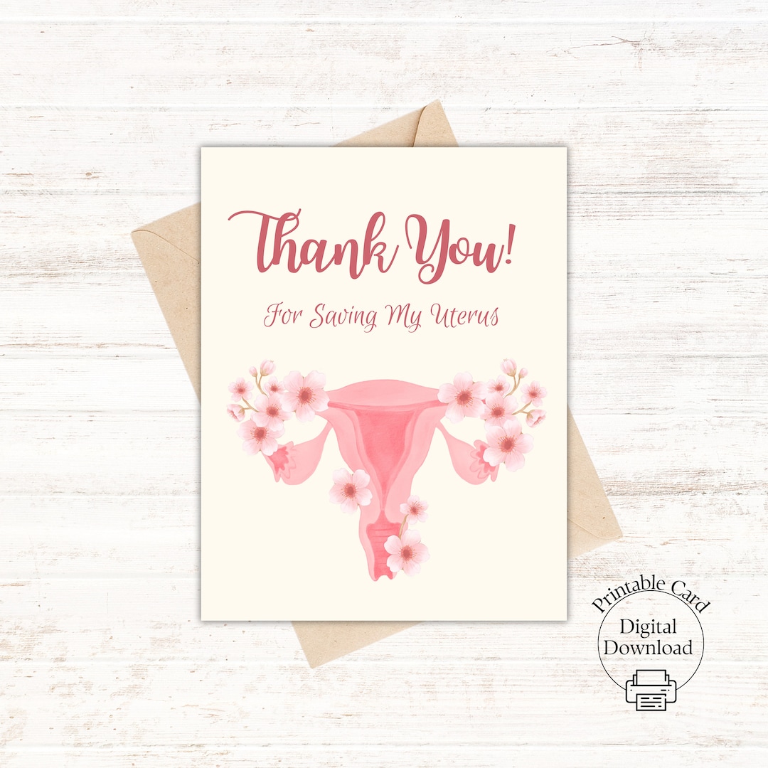 Gynecologist Thank You Card, Card for Gynecology, Gift for Women Doctor ...
