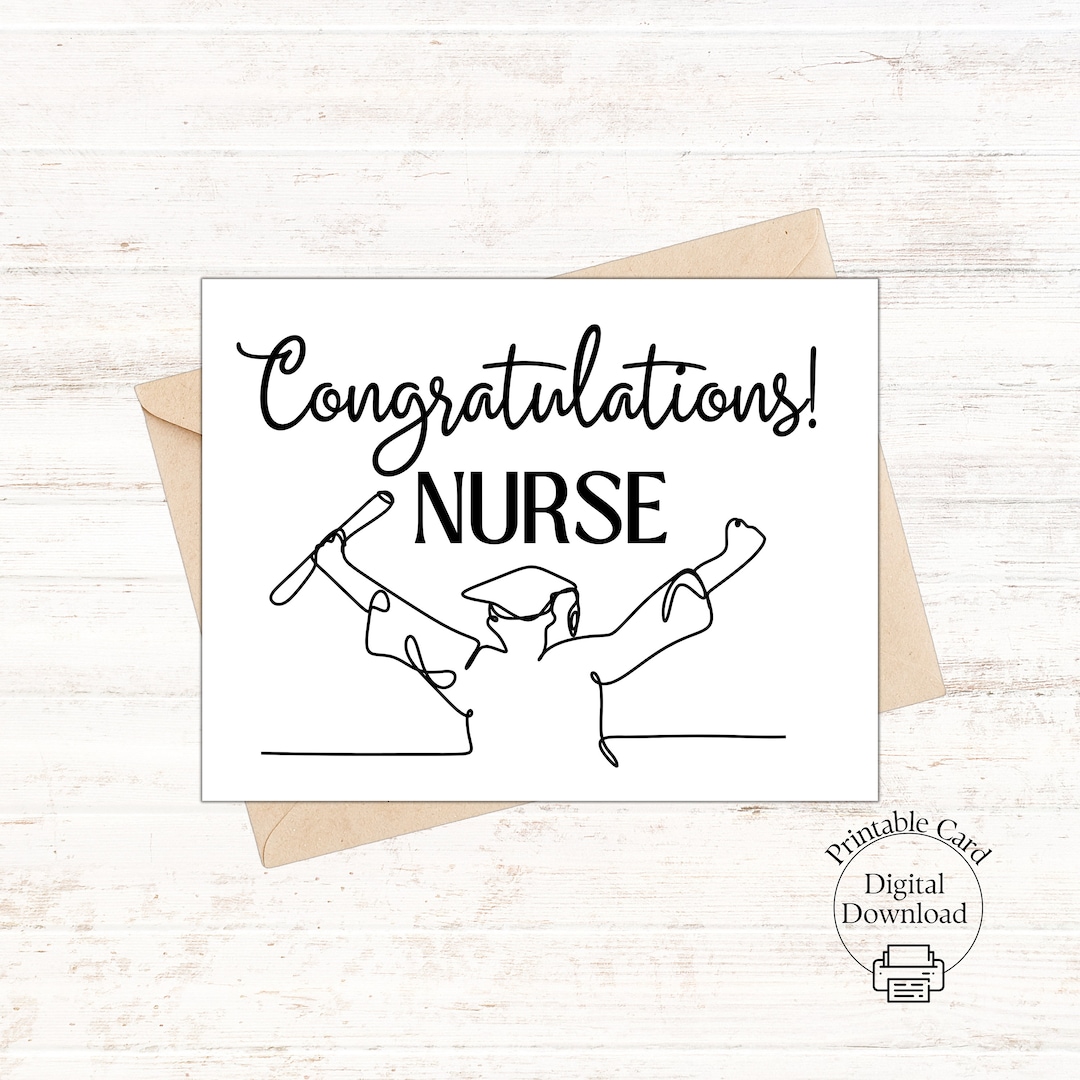 Congratulations Card for Nursing Training, Congratulations Nurses, Gift ...