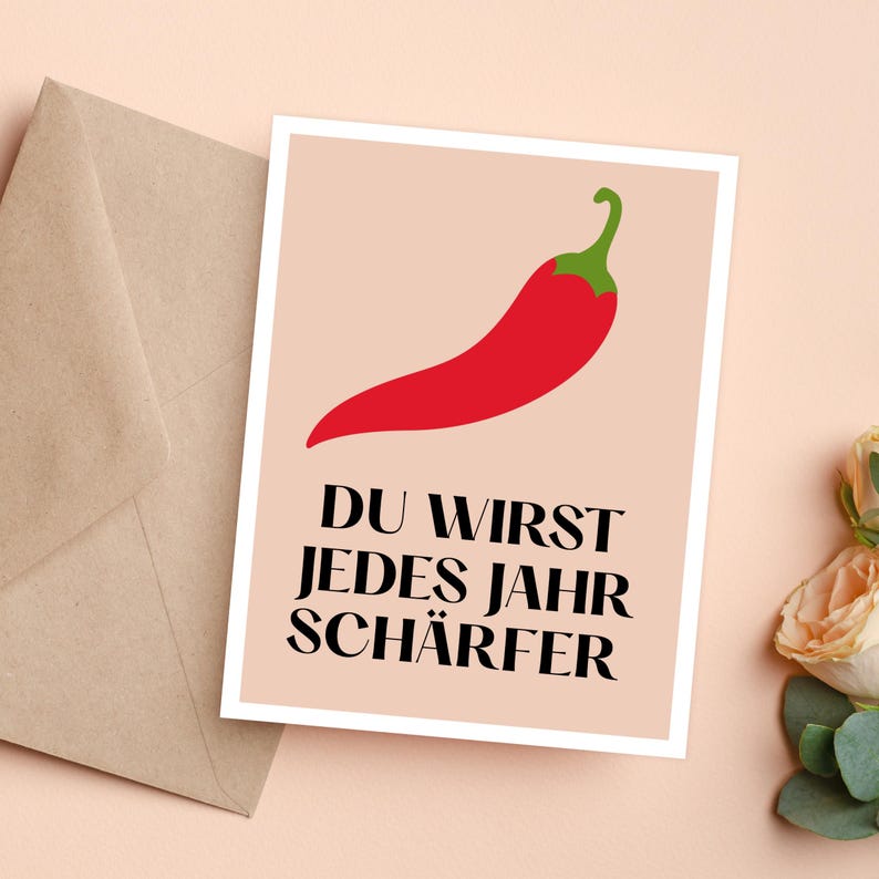 Funny Birthday Card Chilli, Printable Birthday Card, Funny Birthday ...