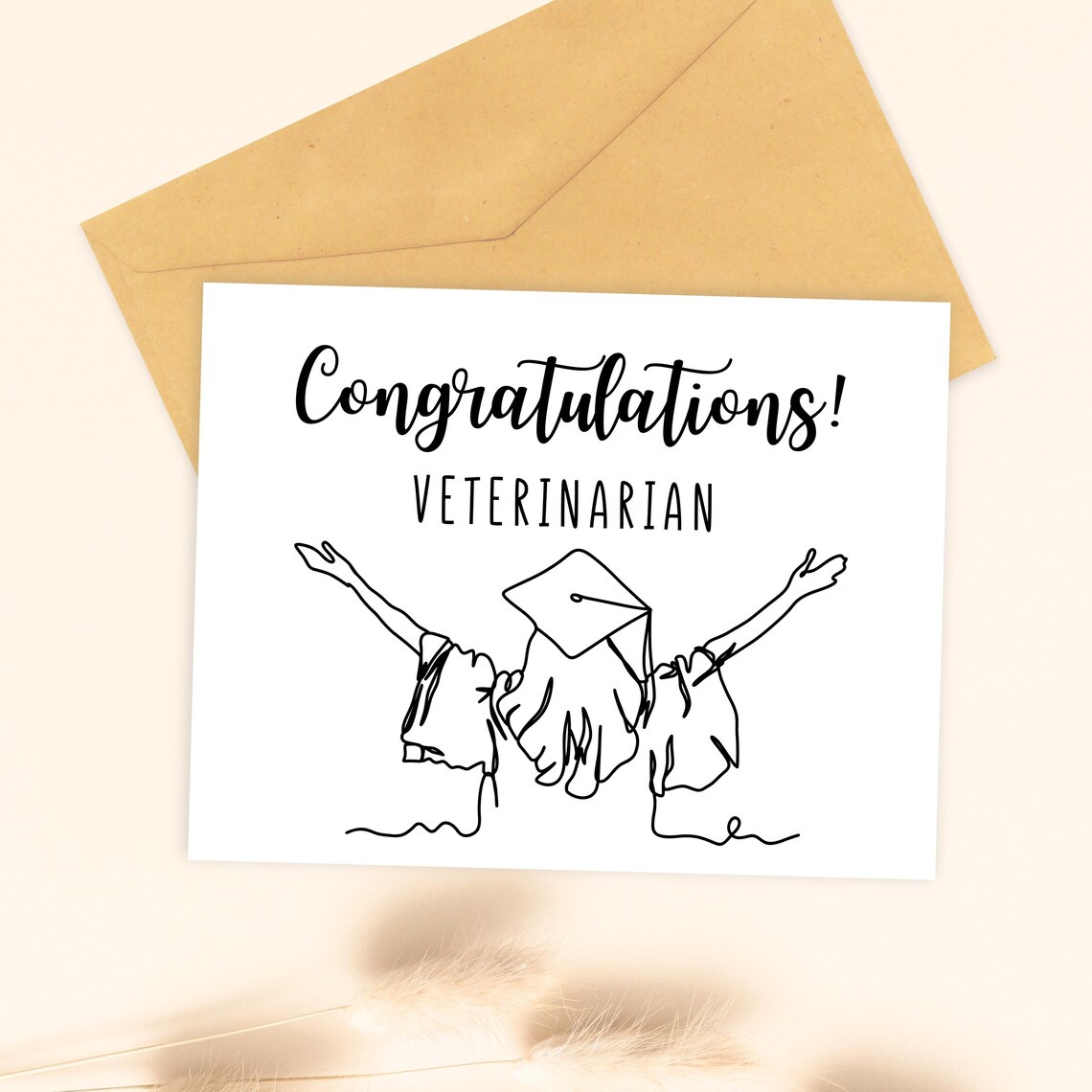 Congratulations Veterinarian Card, Veterinarian Graduation Gift, Card ...