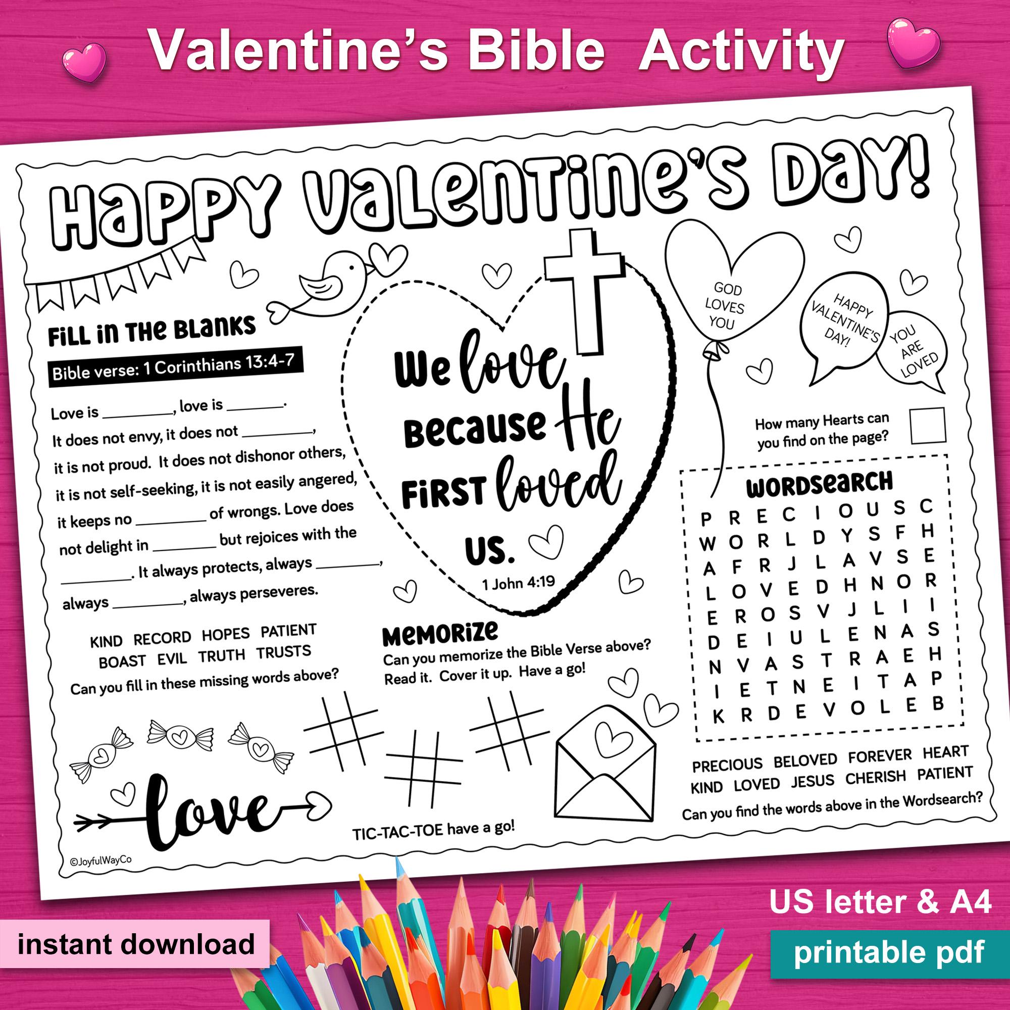Christian Valentine's Activity Bundle for Kids. Love is Bible Craft ...