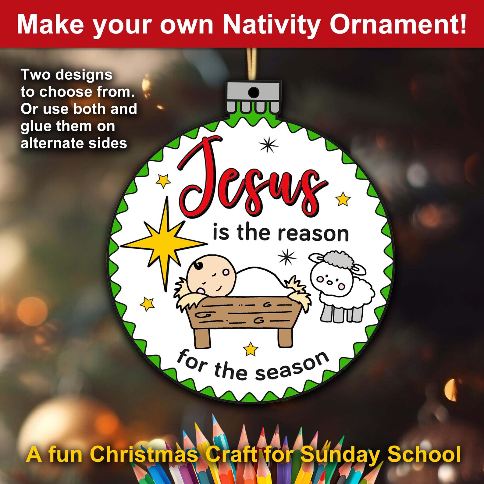 Christmas Nativity Craft for Kids. Christmas Ornament Printable ...