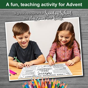 Advent Activity Placemat for Kids. Christian Advent Bible Printable for ...