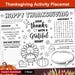 Thanksgiving Bible Activity Placemat for Kids. Christian Sunday School ...