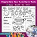 New Year Activity Placemat for Kids. 2026 Printable Christian New Year ...