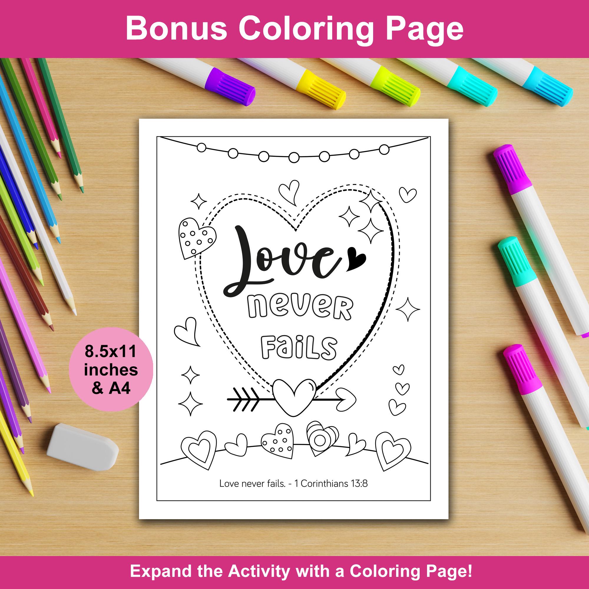 Valentine's Bible Activity Craft for Kids. Valentine Sunday School ...