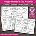 Mother's Day Activity Printable for Kids. I Love My Mom Coloring ...