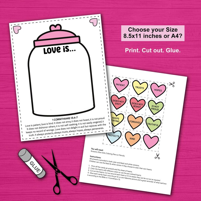 Valentine's Bible Activity Craft for Kids. Valentine Sunday School ...