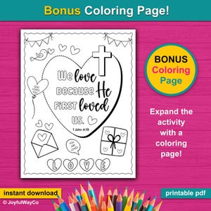 Valentine's Day Activity Placemat. Valentines Day Bible Activity Sheet ...