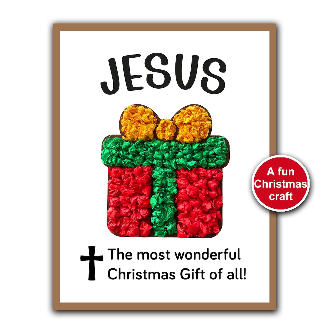 Christmas Bible Craft for Sunday School. Tissue Paper Christian ...