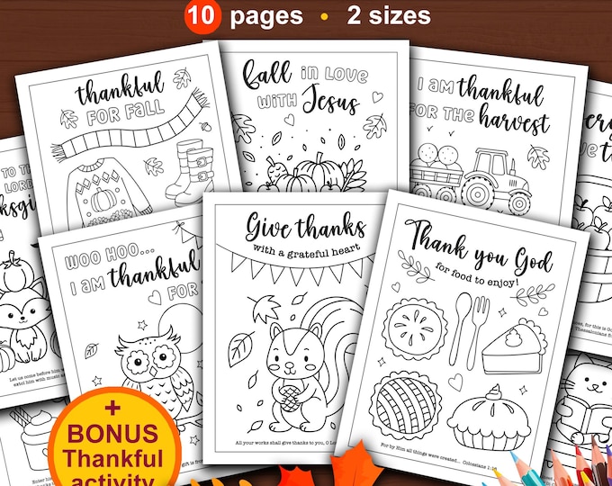 Thanksgiving Christian Coloring Pages Fall Season Bible Worksheets ...