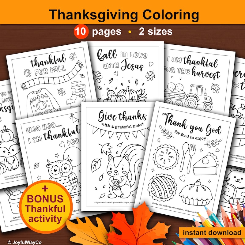 Fall Bible Coloring Page - Etsy UK