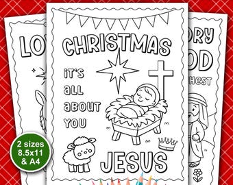 Christmas Nativity Coloring Pages for Kids. Advent Bible Coloring for ...
