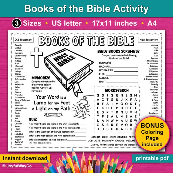 Books Of The Bible Activity Sheets Old Testament – History” Review