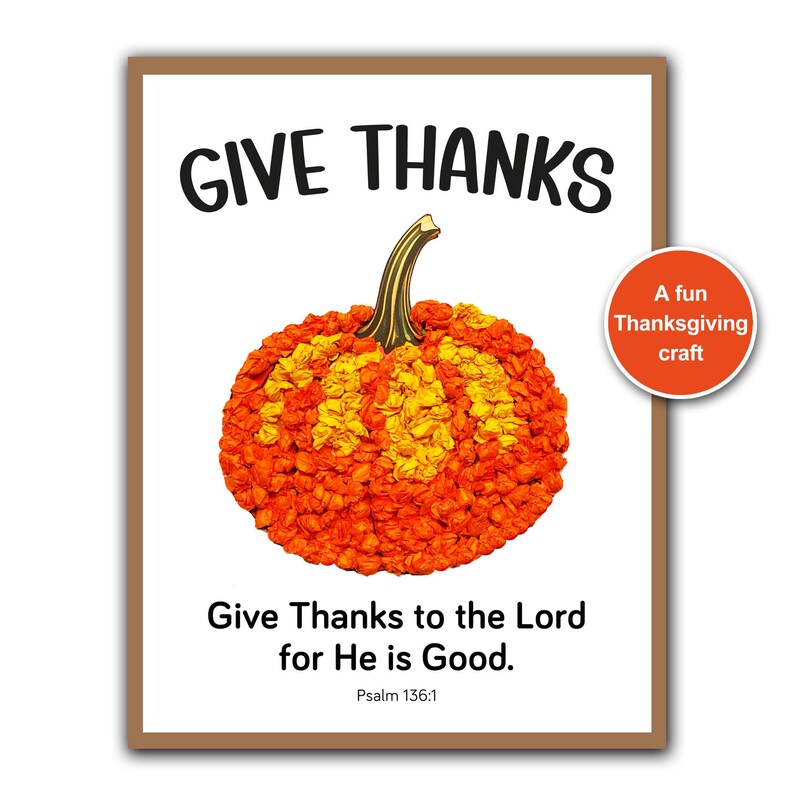Thanksgiving Bible Craft for Sunday School. Tissue Paper Craft ...