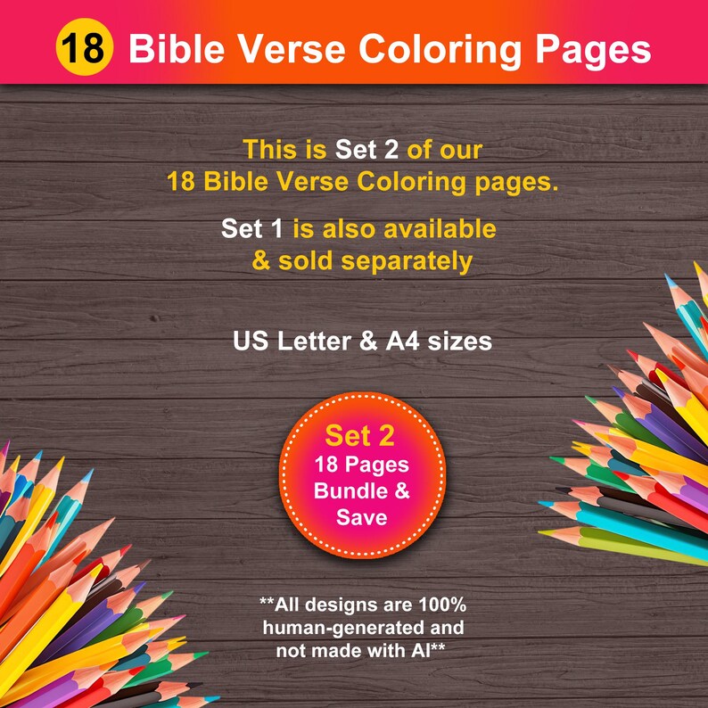 Bible Verse Coloring Pages for Kids Bundle. 18 Christian Coloring ...