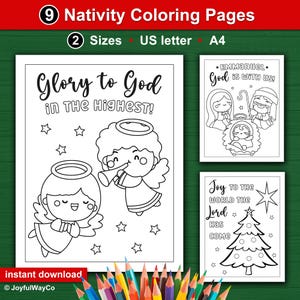 Christmas Nativity Coloring Pages for Kids. Christmas Coloring for ...